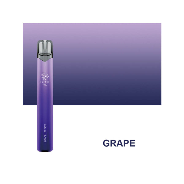 Elf Bar 1000 Grape – šťavnatá hroznová příchuť - elfbarscz